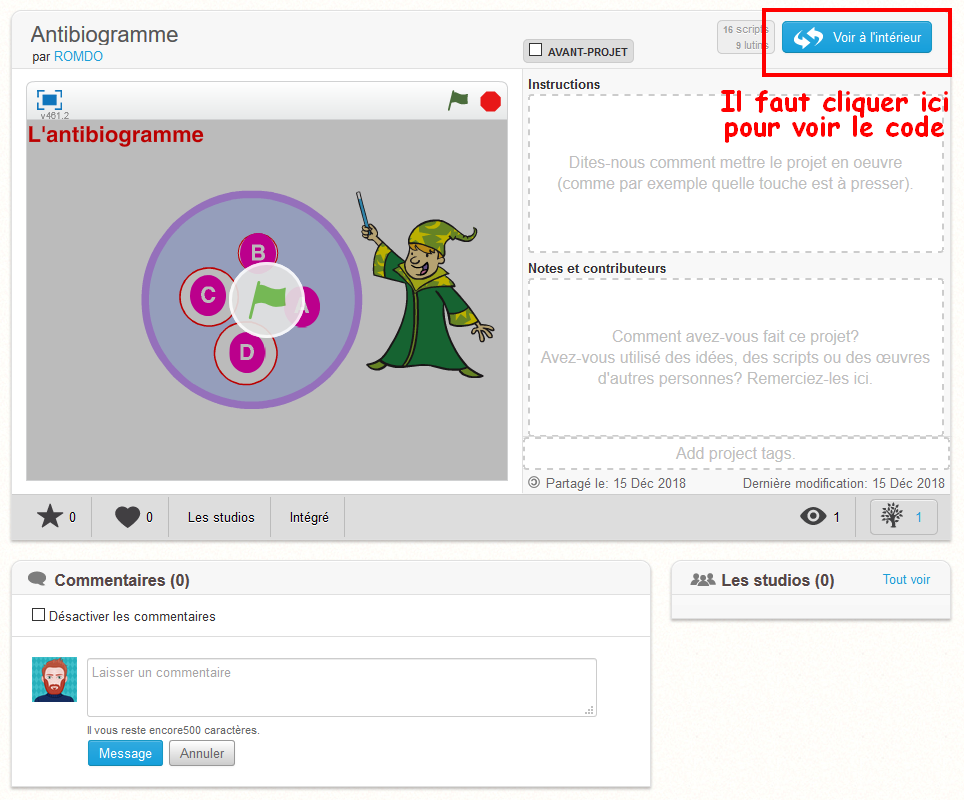 Coder Une Animation Scratch Lantibiogramme Svt Académie De Besançon